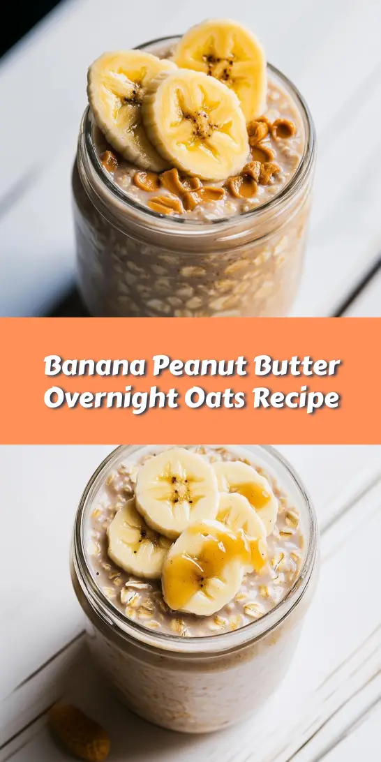 Banana Peanut Butter Overnight Oats Recipe - yumrecipesonline.com