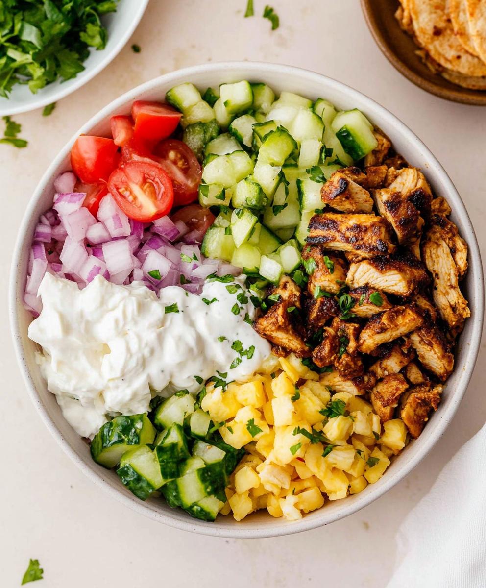 Chicken Gyro Bowls Recipe - yumrecipesonline.com