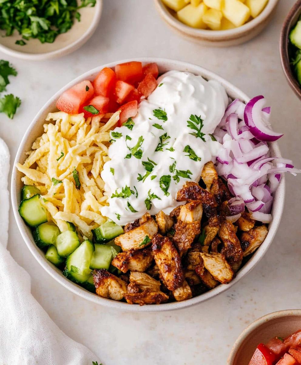 Chicken Gyro Bowls Recipe - yumrecipesonline.com
