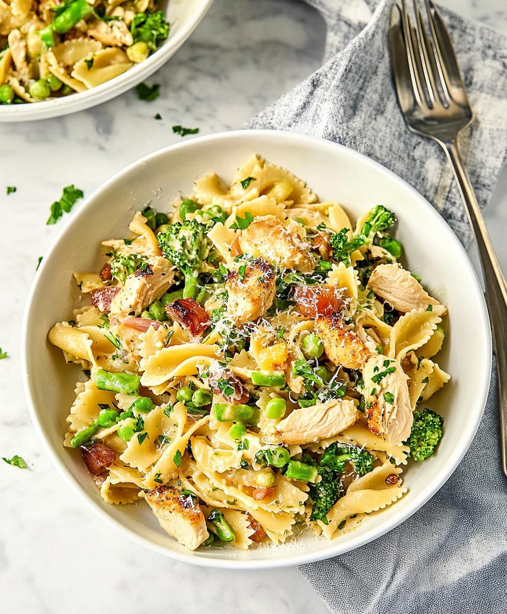 Chicken Pasta Primavera Recipe - yumrecipesonline.com