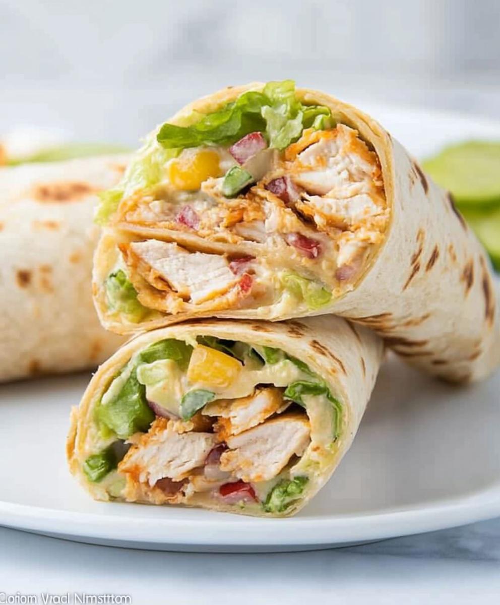 Crunchy Southwestern Chicken Wrap Recipe - yumrecipesonline.com