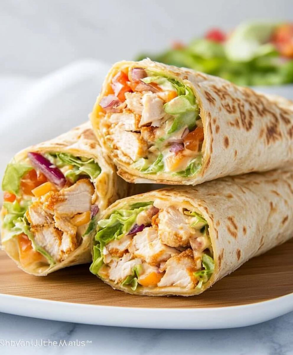 Crunchy Southwestern Chicken Wrap Recipe - yumrecipesonline.com