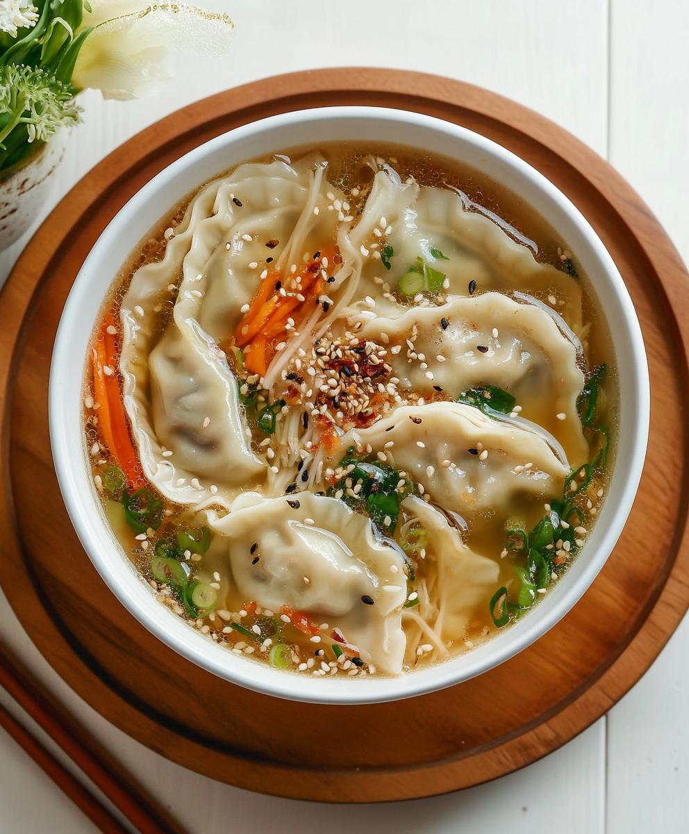 Gyoza Soup (japanese Dumpling Soup) Recipe - yumrecipesonline.com