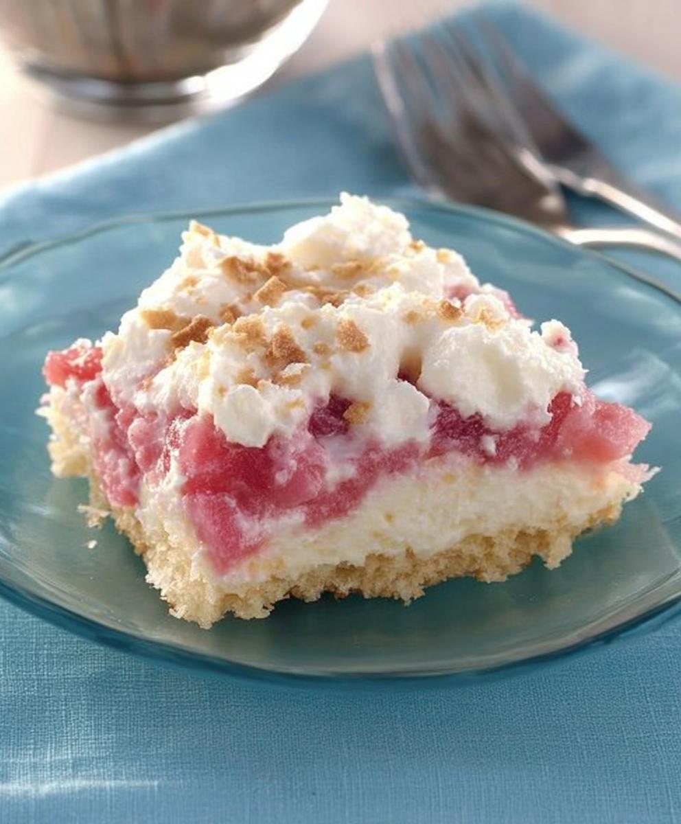 Rhubarb Fluff Recipe - yumrecipesonline.com