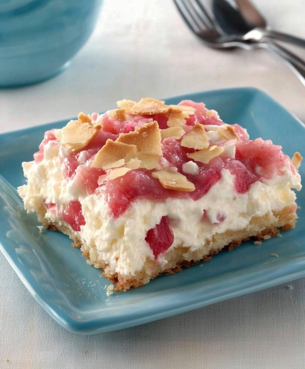 Rhubarb Fluff Recipe - yumrecipesonline.com