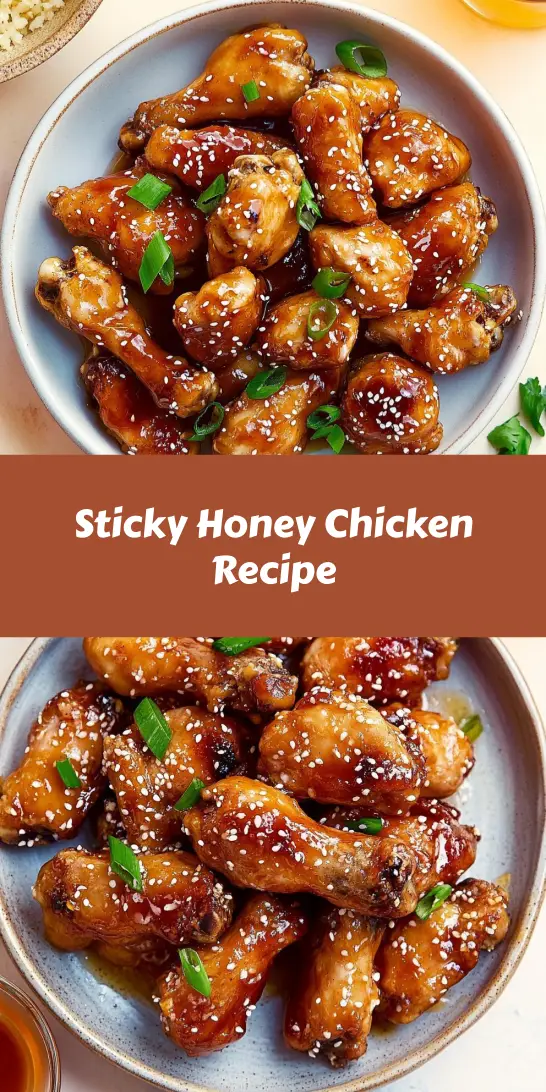 Sticky Honey Chicken Recipe - yumrecipesonline.com