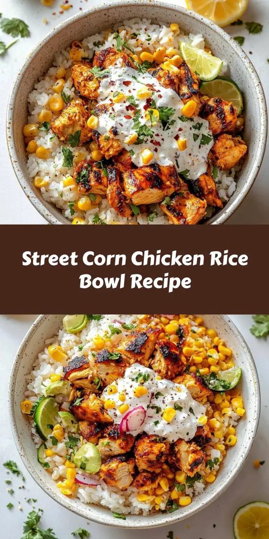 Street Corn Chicken Rice Bowl Recipe - yumrecipesonline.com